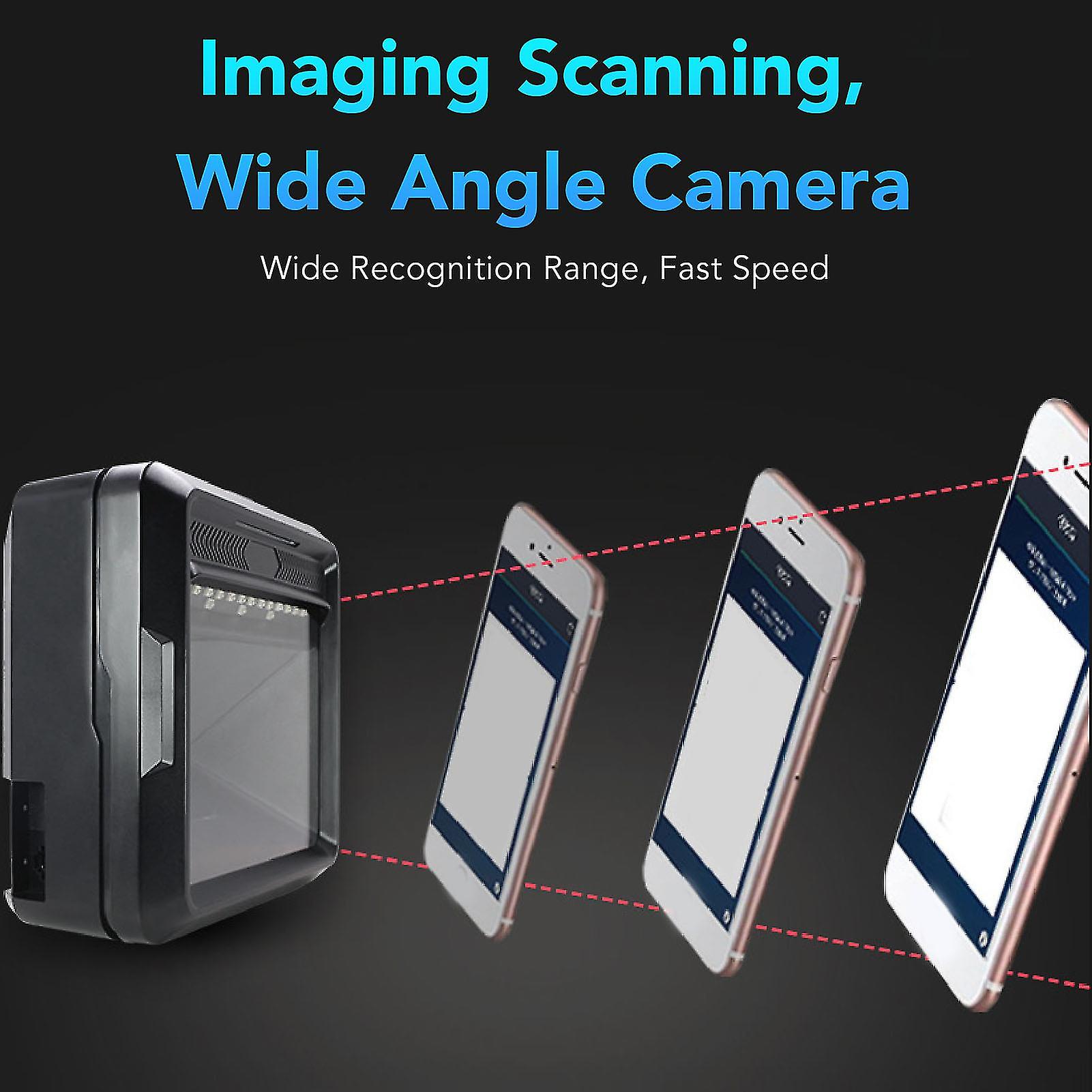 Desktop Barcode Scanner High Speed Ir Automatic Sensing 1d 2d Qr Code ...