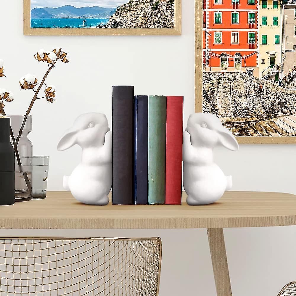Rabbit Bookends, Decorative Bookends Ceramic Bookends For Heavy Books ...