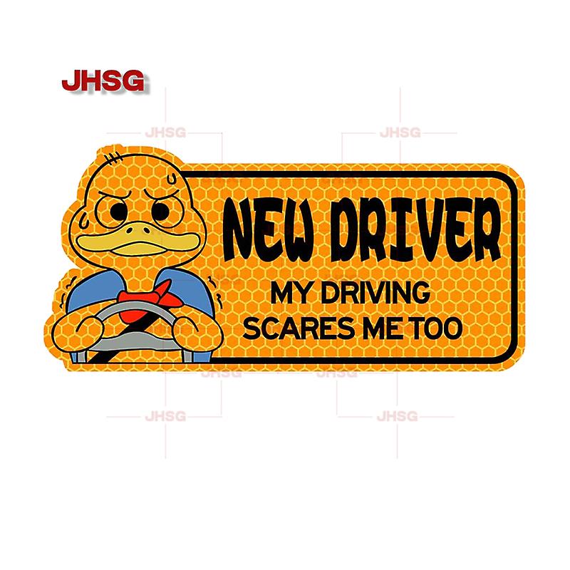Funny Car Reflective Stickers New Driver Stickers Student Driver Decals ...