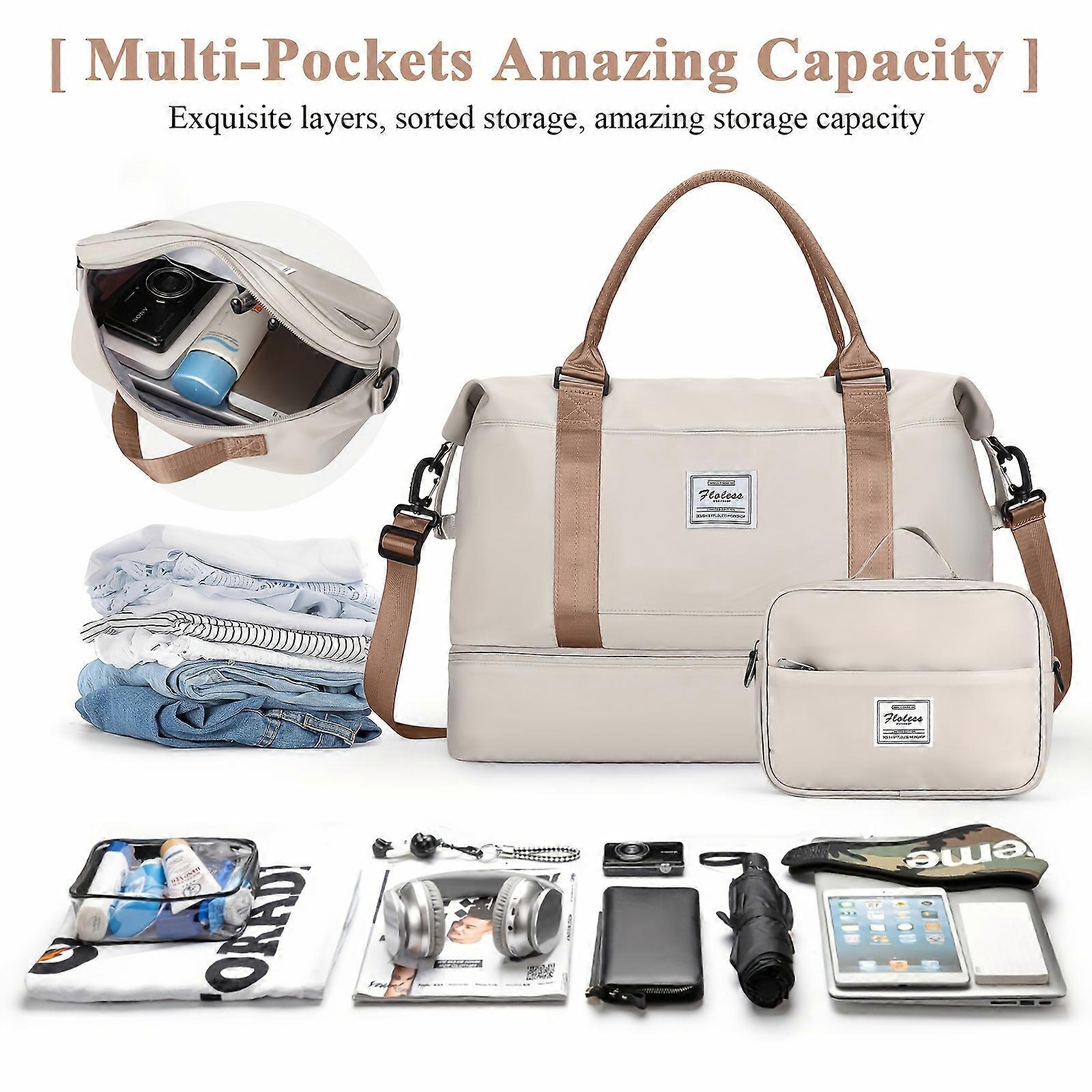 Large Capacity Travel Luggage Bag, Versatile Carry On Duffle Bag For ...