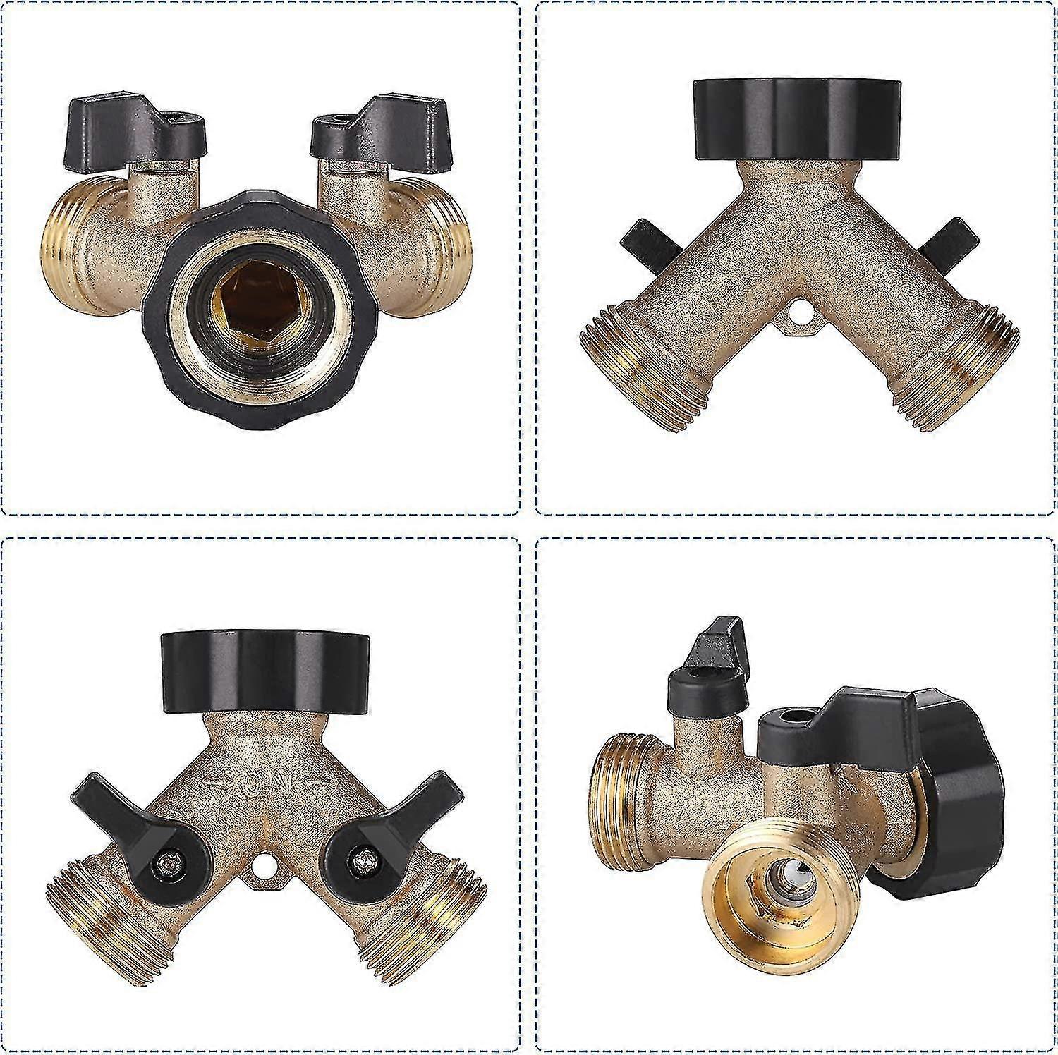 Double Washing Machine Faucet, Brass Garden Faucet Splitter, Y ...