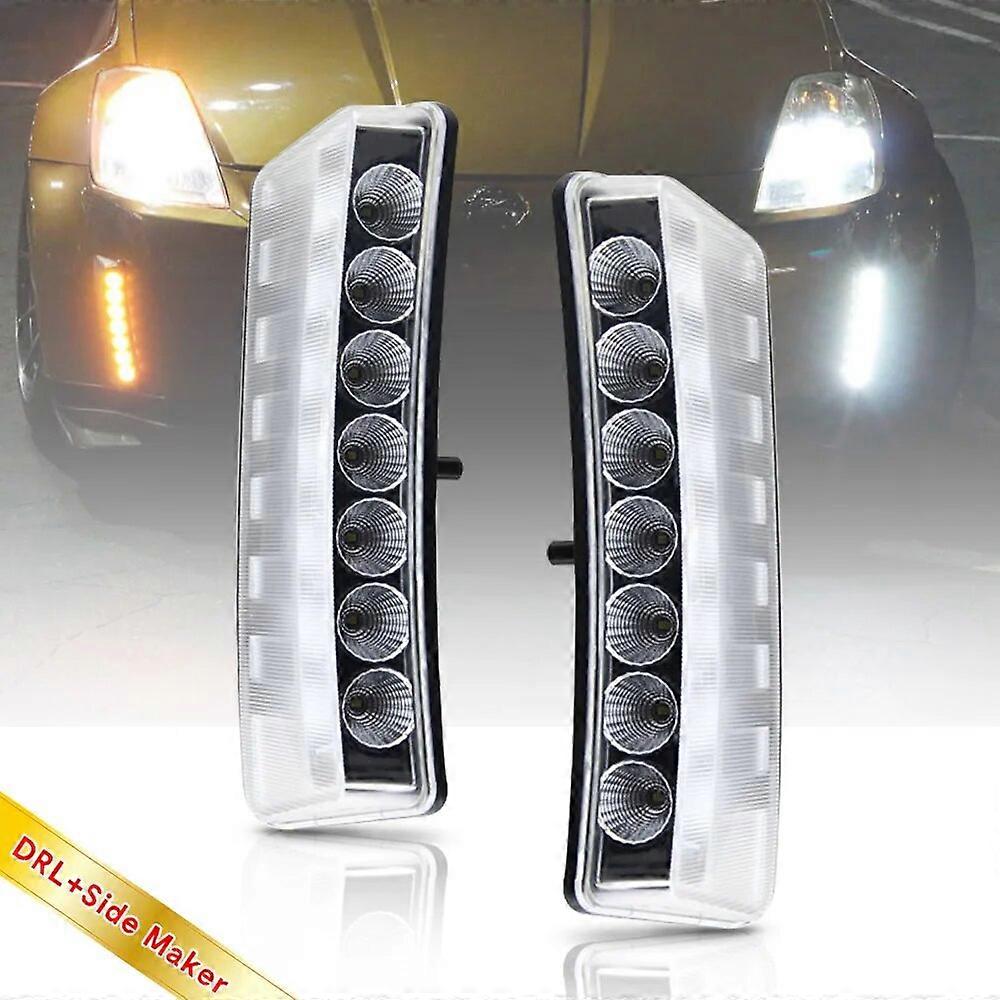LED Bumper Reflector Light for Nissan 350Z Z33 2003 2004 2005 White DRL ...