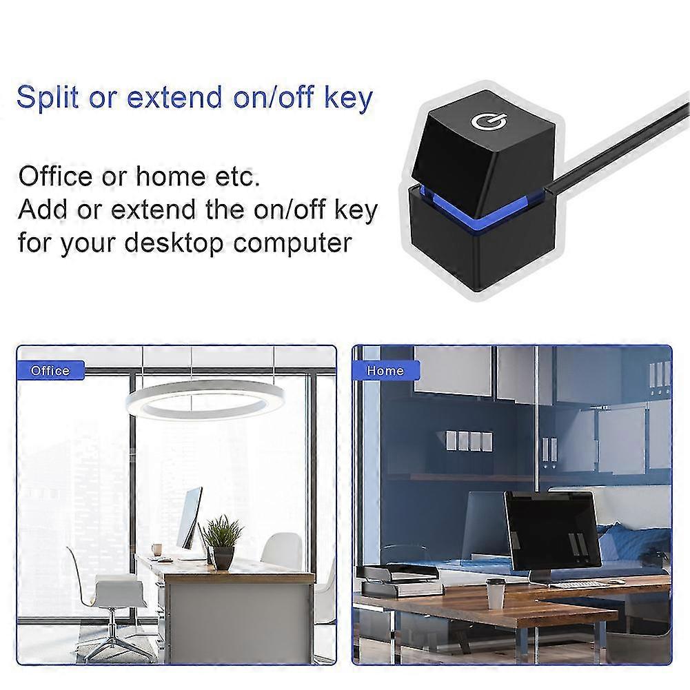 Portable On/off Pc Button Switch Cable Desktop Computer Switches ...