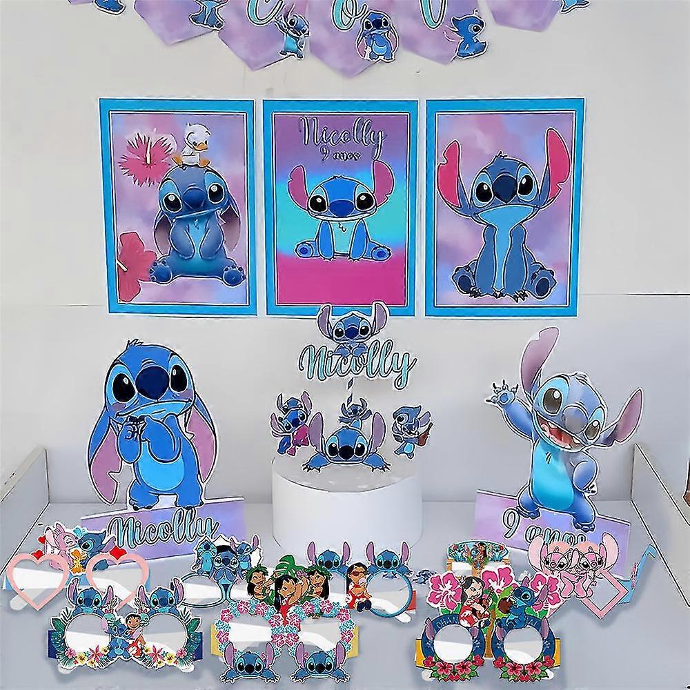 8/16/24 Pcs Lilo & Stitch Party Funny Paper Glasses for Summer Party ...