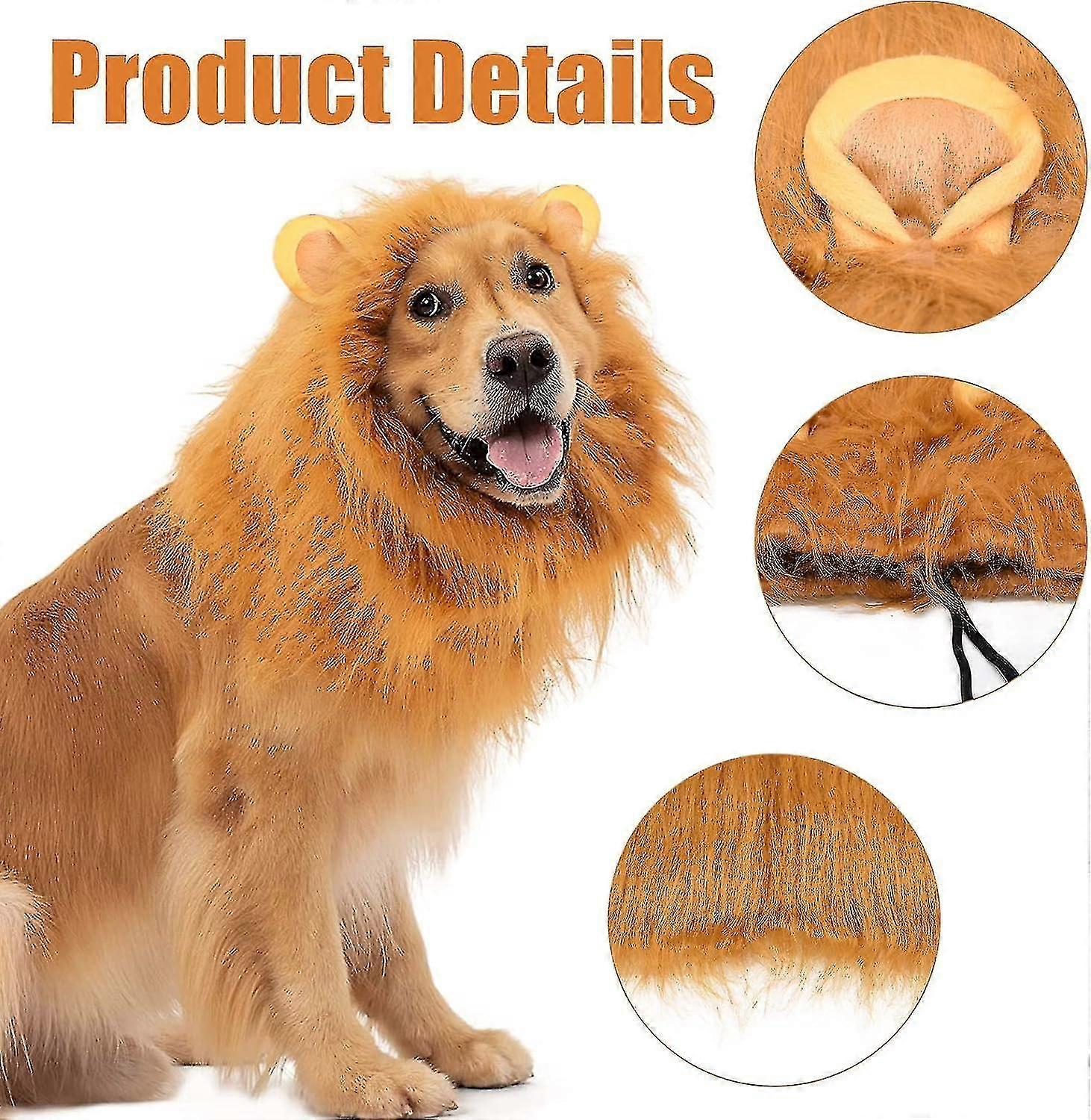 Lion Mane for Dog, Realistic & Funny Lion Mane for Dogs, Dog Lion Mane ...