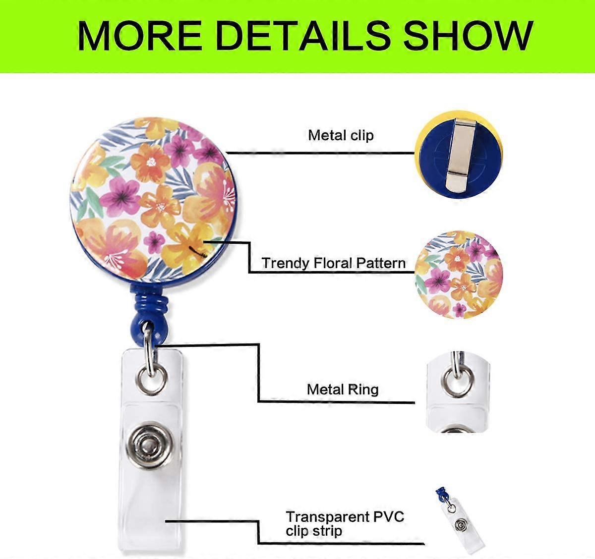 Retractable Badge Holders,Cute Nursing Badge Reels Retractable,ID Badge ...