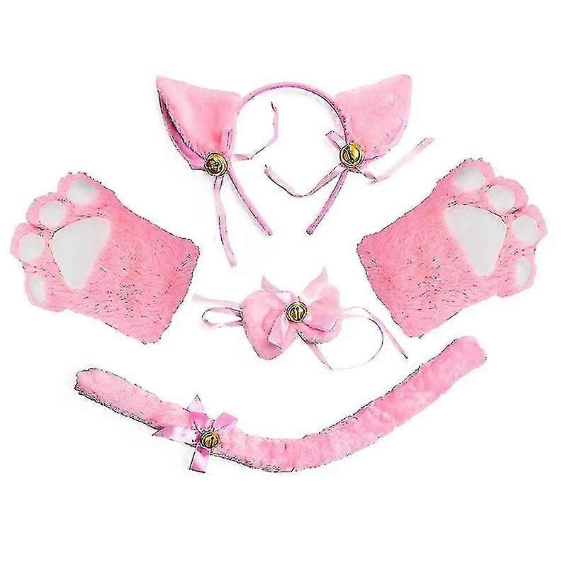 Cute Cat Cosplay Costume Party Fancy Dress Outfit Cat Ears Tail Collar ...