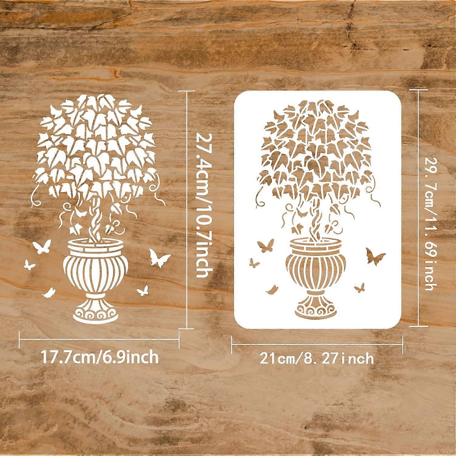 Ivy Topiary Stencil 11.7x8.3inch Reusable Painting Stencil Plastic PET ...
