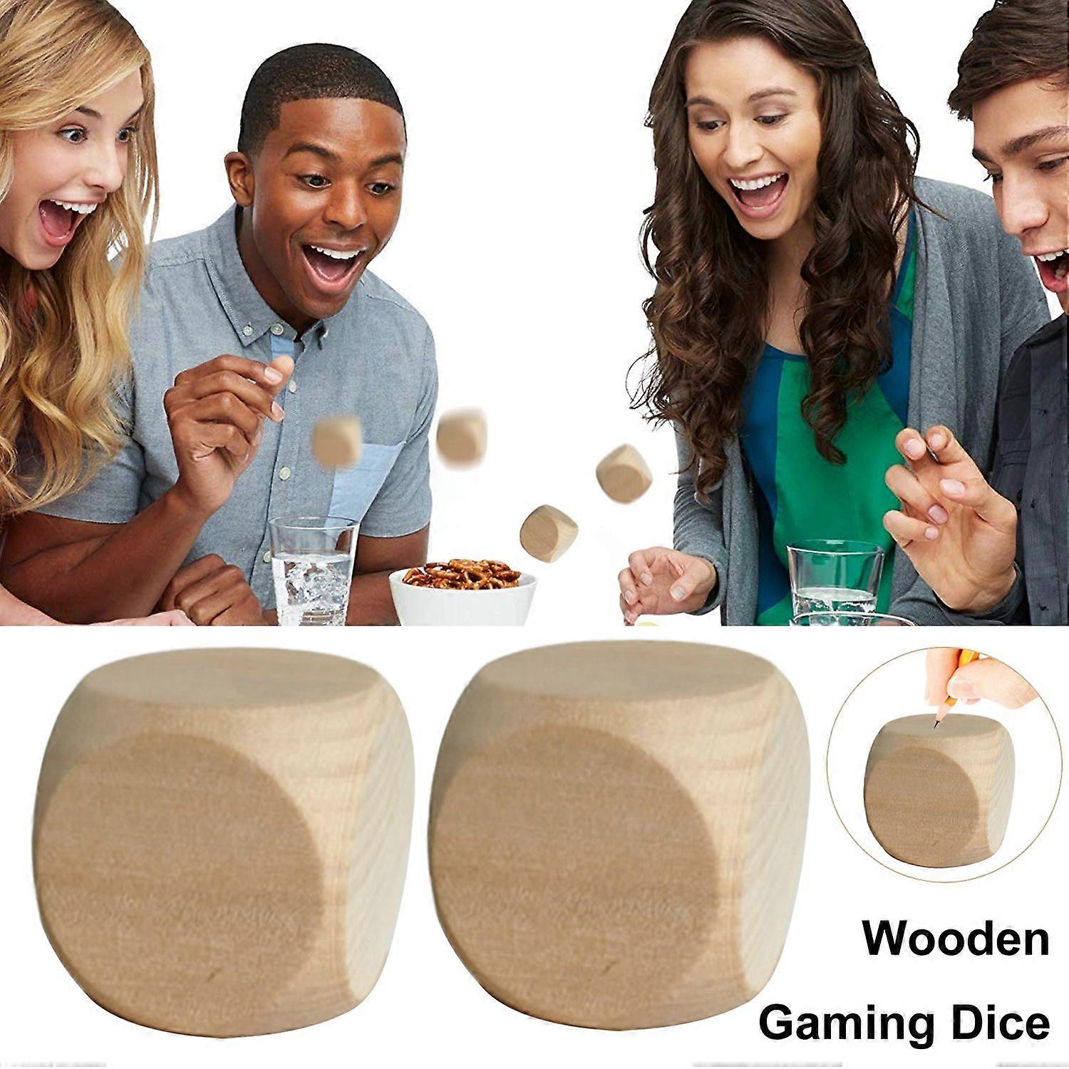 5/6/7/8CM Wooden Dice Rounded Corner Six-Sided Giant Dice DIY Hand ...