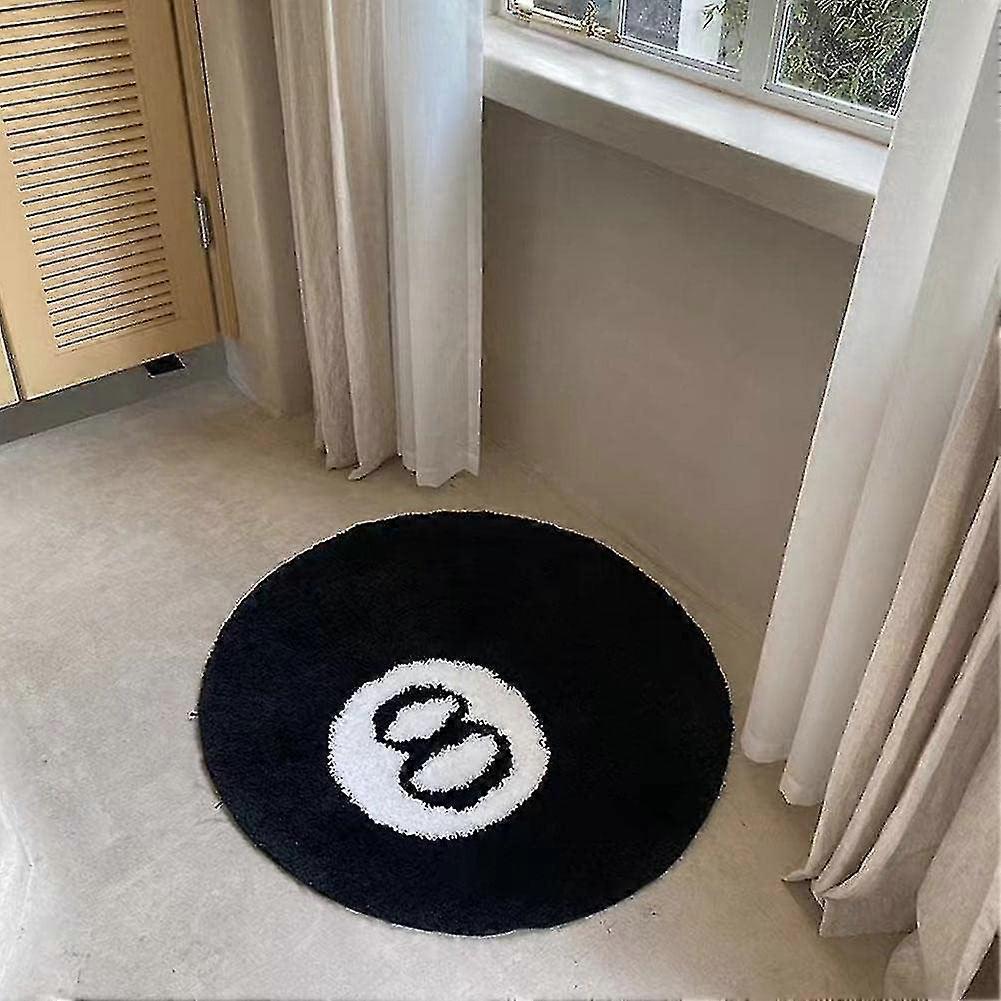 Black Area Rug,billiard Pool Eight Ball Carpet,8 Ball Soft & Fluffy ...