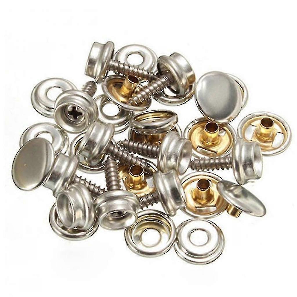 Stainless Steel Snap Fastener Set - 10 Sets for Marine Yacht Boat ...
