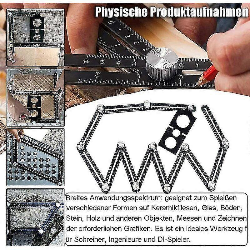 Template Tool, Angle Template, Multi-Angle Measuring Ruler, 12 Sides ...