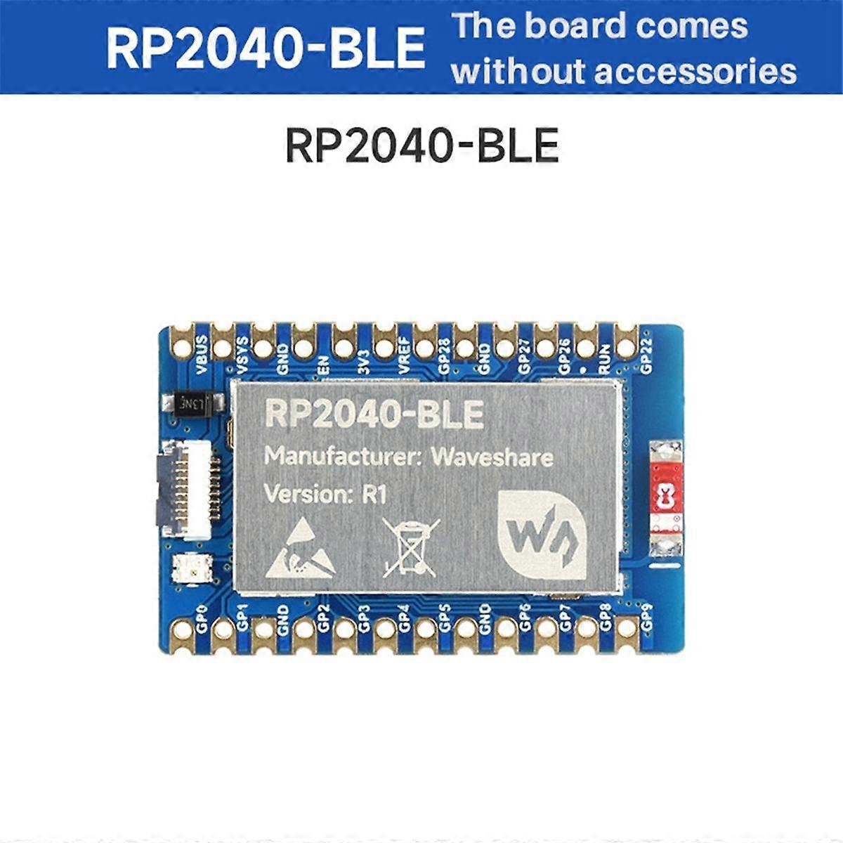 RP2040-BLE Microcontroller Bluetooth Development Board Dual-Mode Bluetooth 5.1 FPC 8PIN Port ...