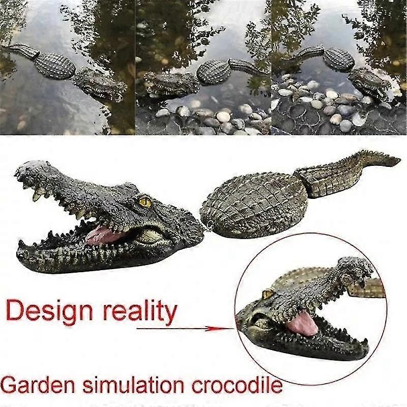 Simulation Crocodile Water Decor for Outdoor 3-section Floating Fake ...