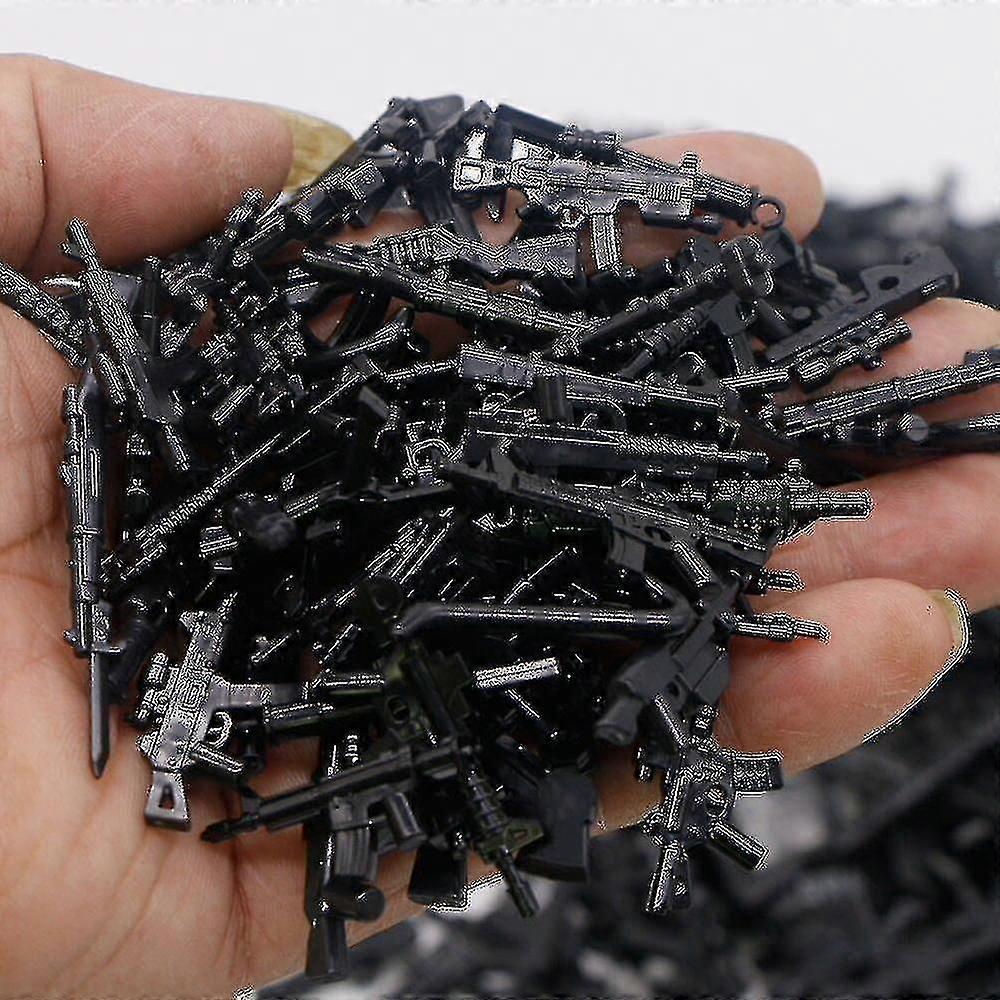 100pcs Army Guns Weapon Pieces Assembly Blocks Soldier Figure ...