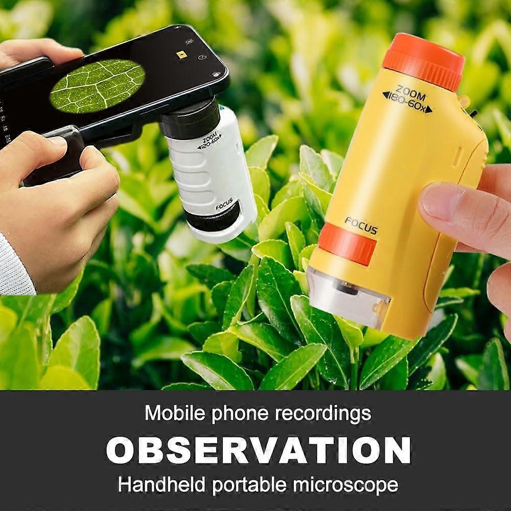 Mini Microscope for Kids, Mini Microscope Zoom 60x-180x Kids Microscope ...