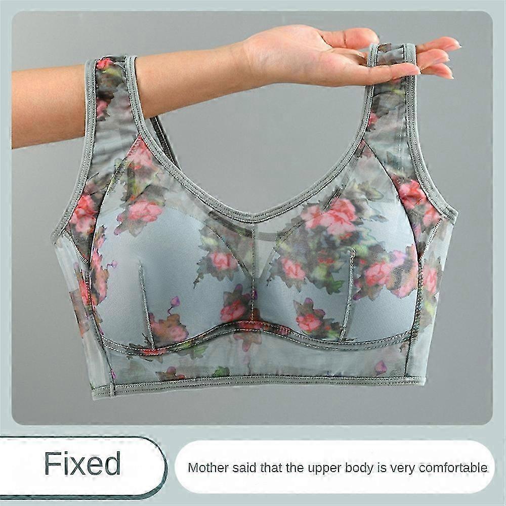 Ice Silk Lace Cooling Comfort Bra, Lace Buttonless Comfortable Bra - JA ...