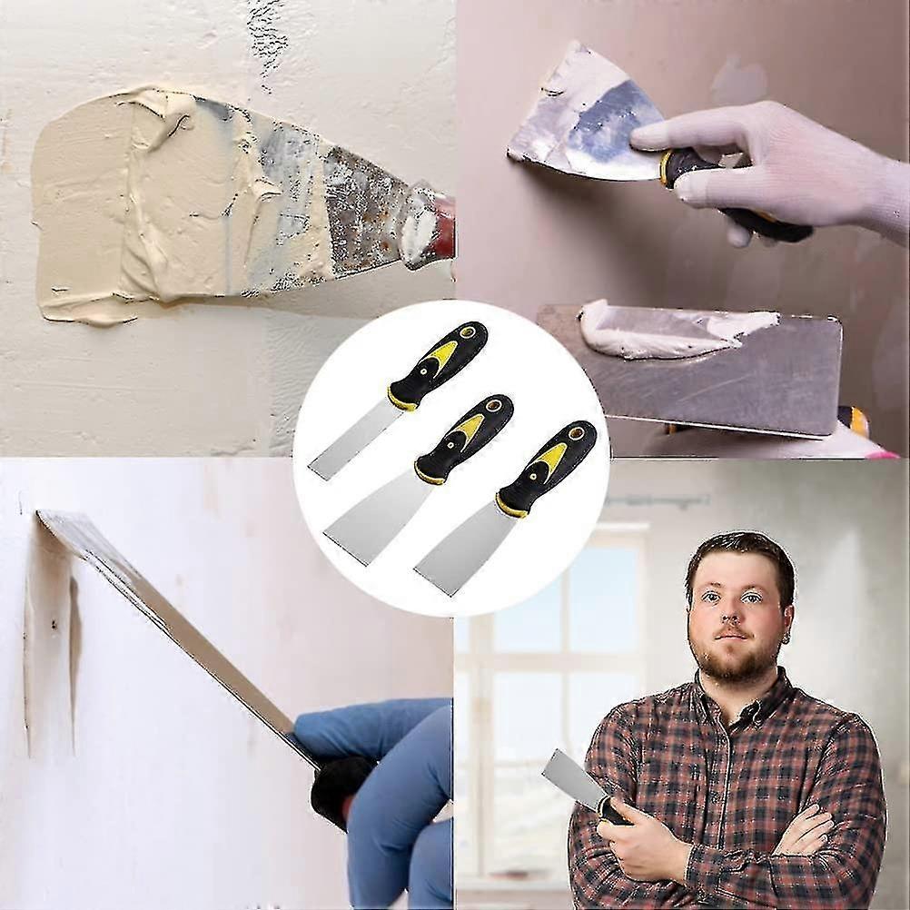 3Pcs Wallpaper Scraper, Stainless Steel Paint Scraper Tool Plaster ...