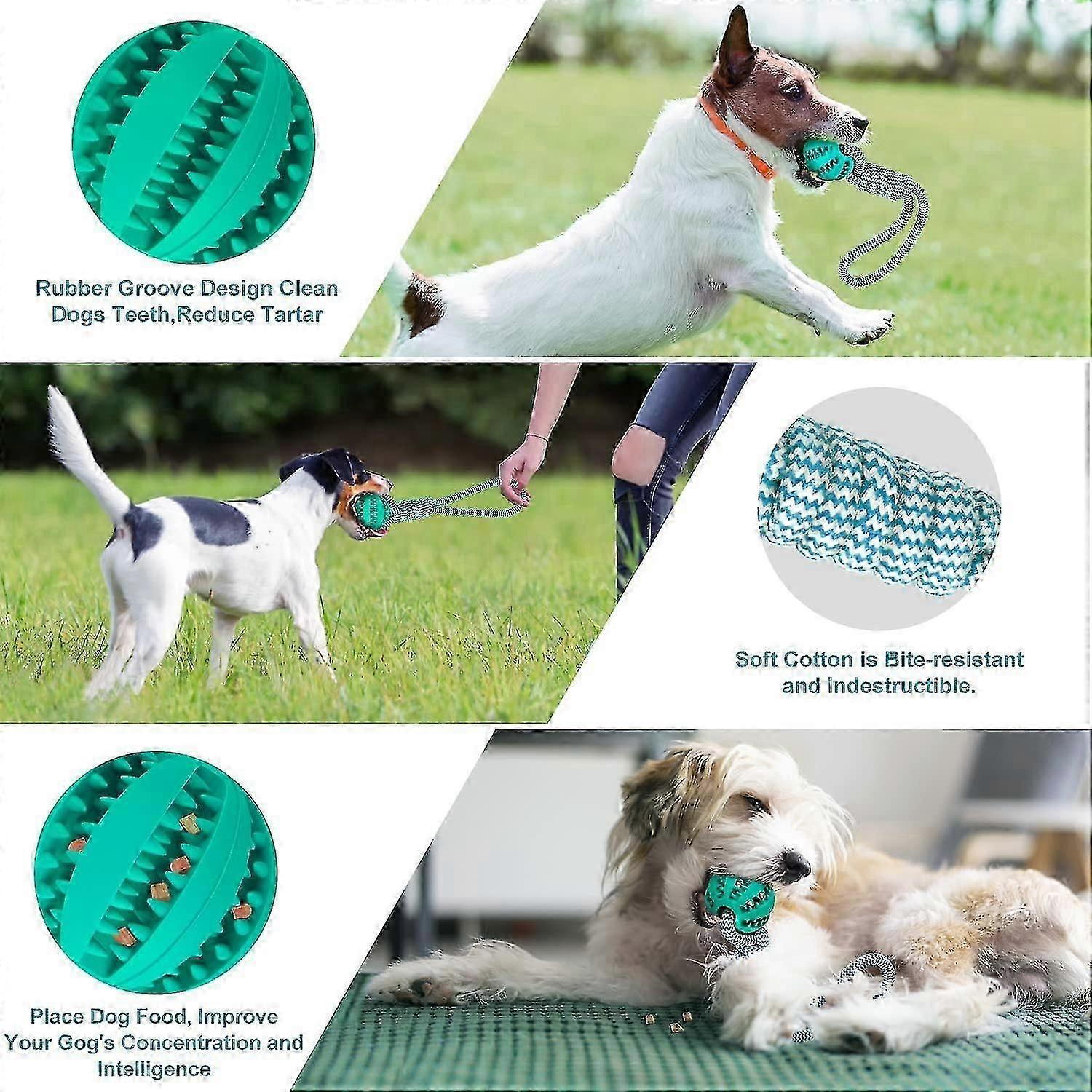 Dog Toy Ball With Rope, Indestructible Dog Ball,rubber Rope Ball,chew ...