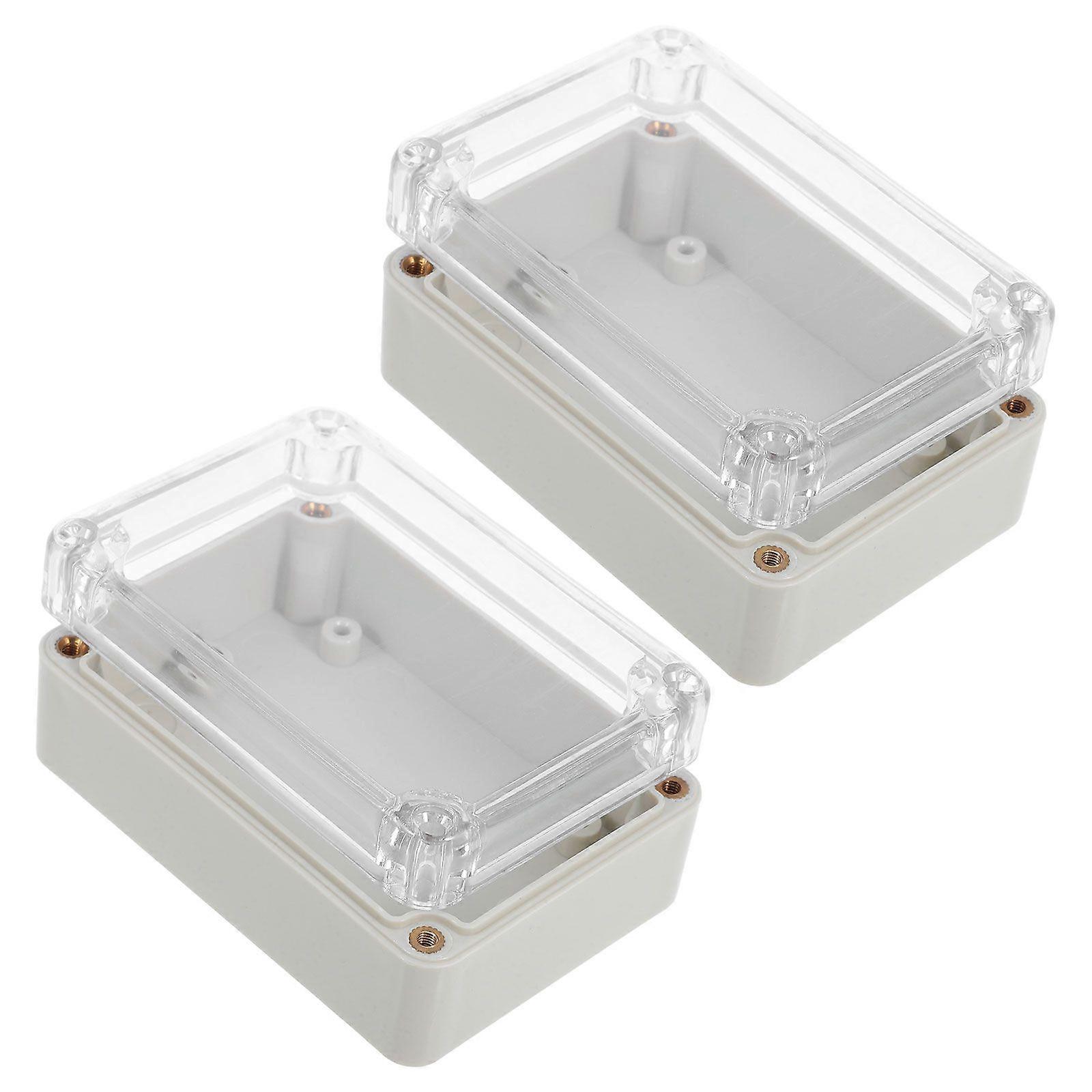 2pcs Clear ABS Project Box Waterproof Electrical Enclosure Box ...