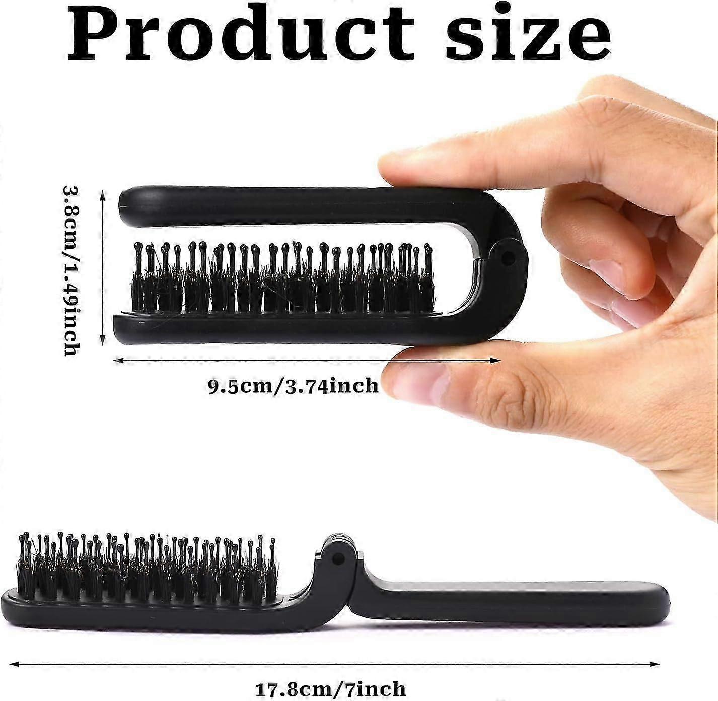 Travel Folding Hair Brush, Portable Foldable Bristle Hair Comb Anti ...