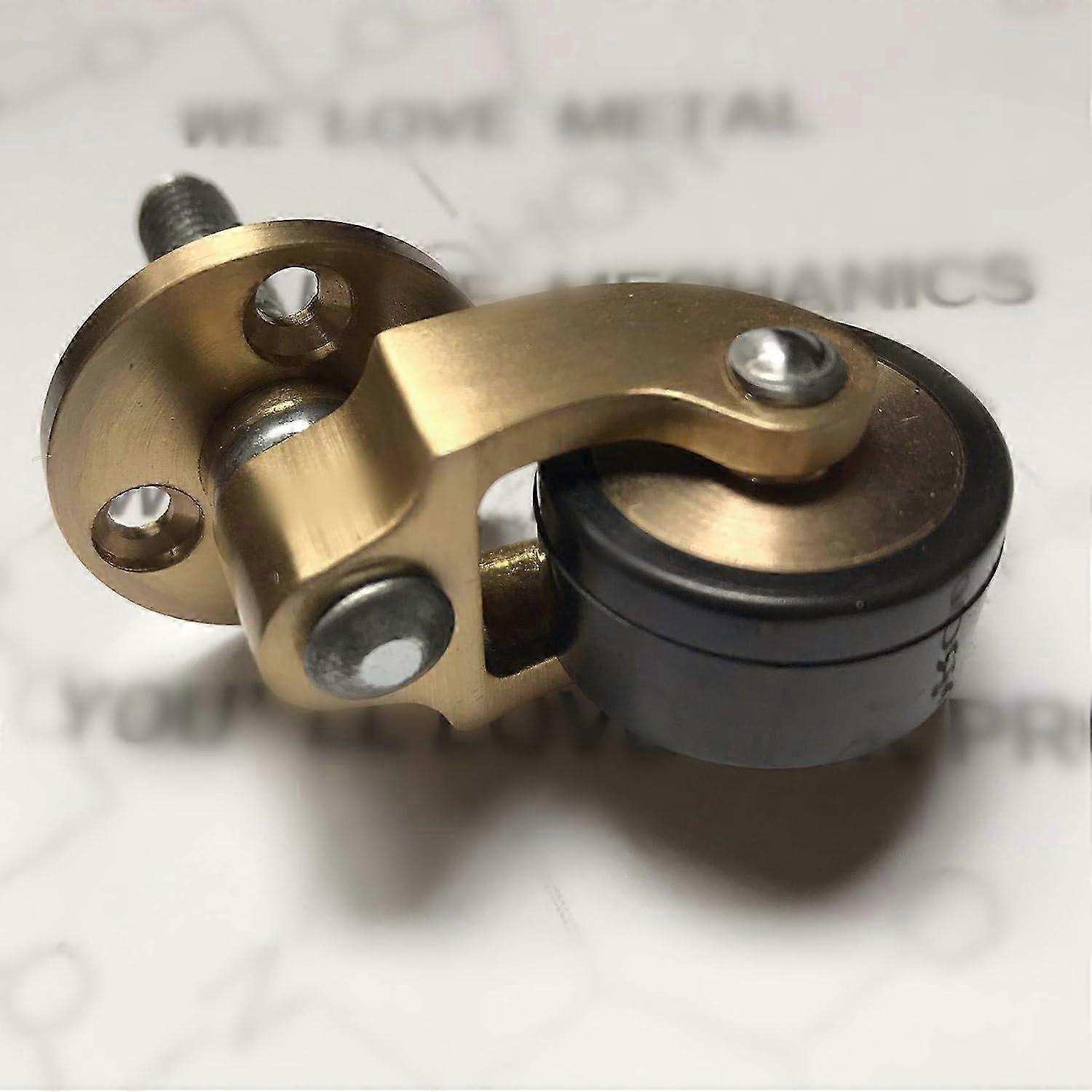 4PCS Solid Brass Universal Gold Furniture Casters, Old Style Rubber ...