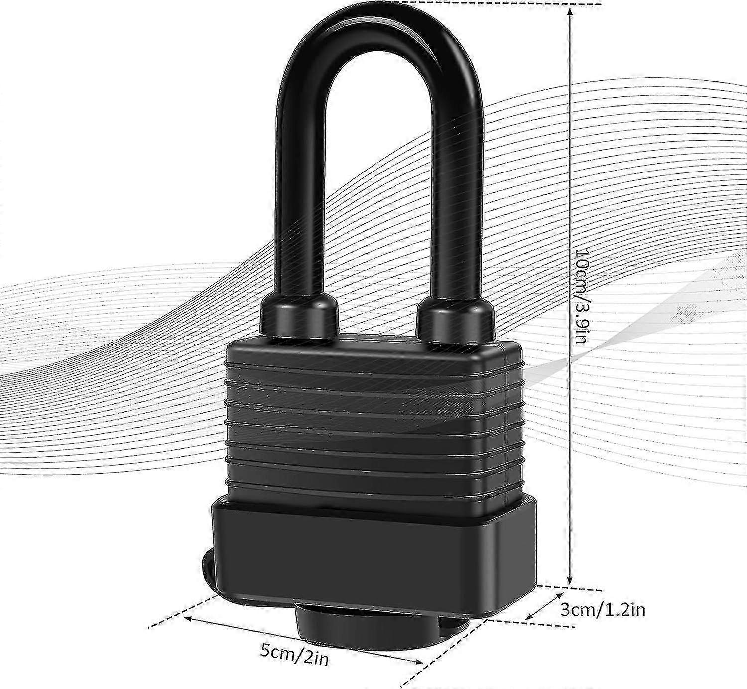 Waterproof padlock set 6pcs with 12 keys for outdoor security | Fruugo UK