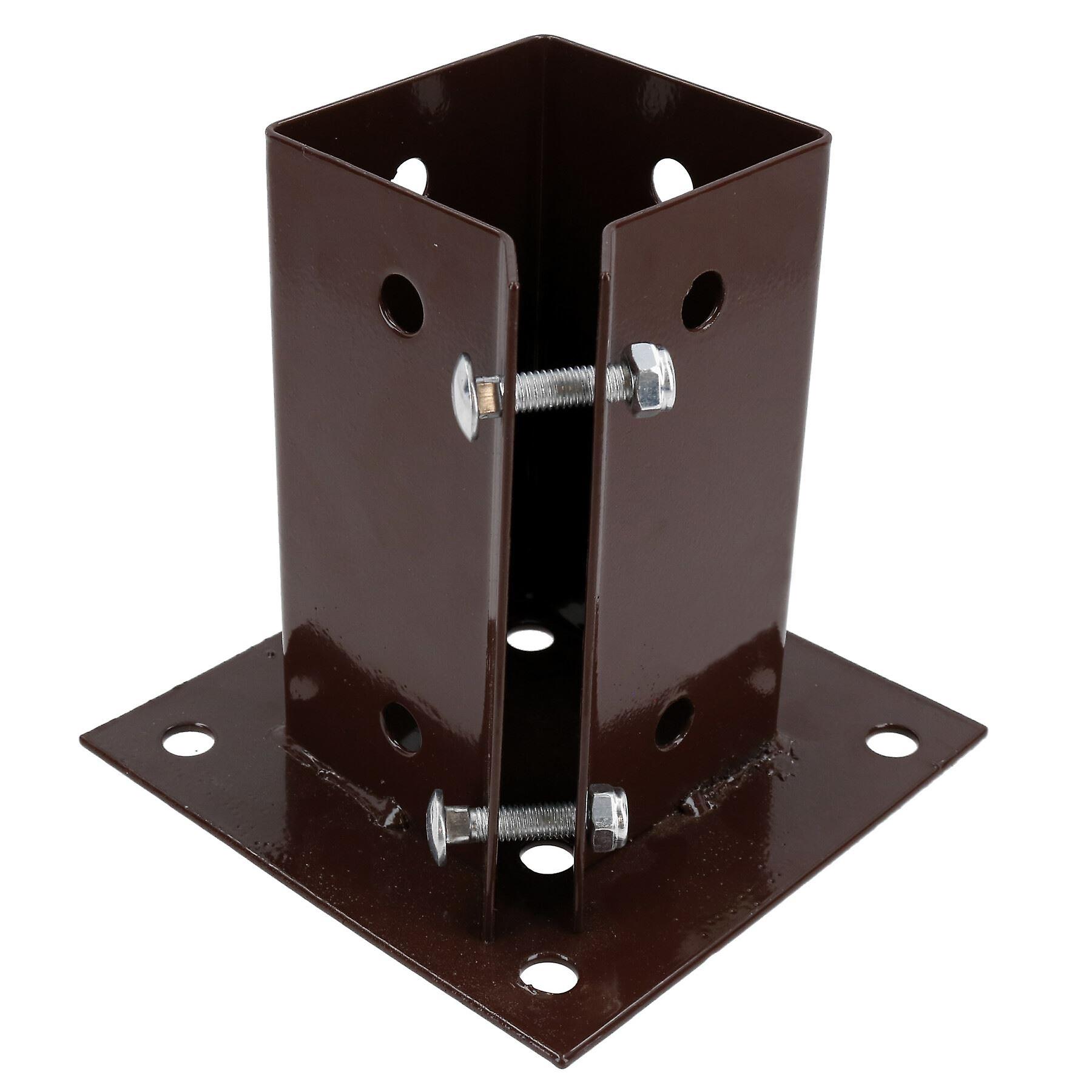 8 x Fence Post Decking Bolt Down Support Holder Clamp For Posts 75mm x ...
