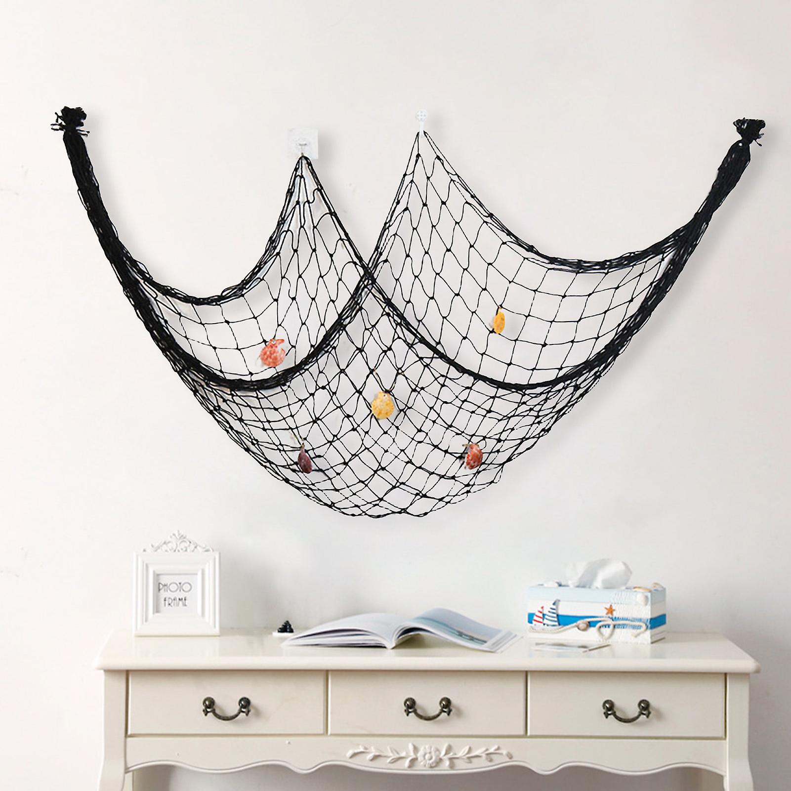 Mediterranean Fishing Net Wall Decor Ornamental Netting Wall Decor for ...