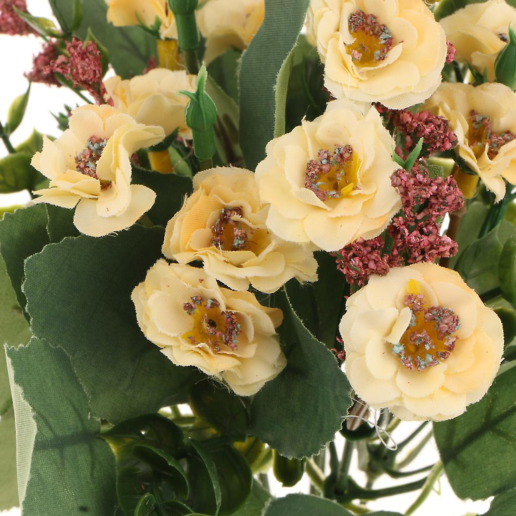 Artificial Flowers Cloth Rosa Multiflora Home Wedding Floral Decor ...