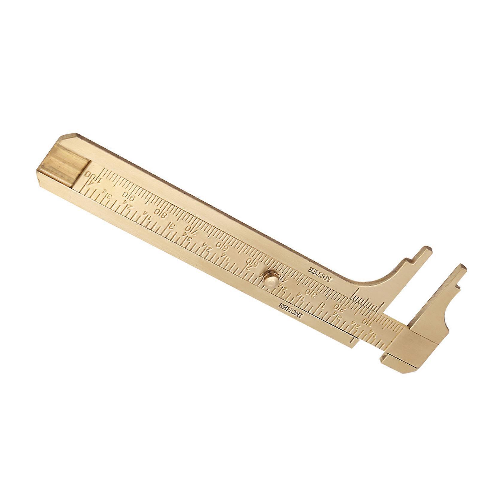 1pc Brass Sliding Gauge Vernier Caliper Ruler Measuring Tool Double ...