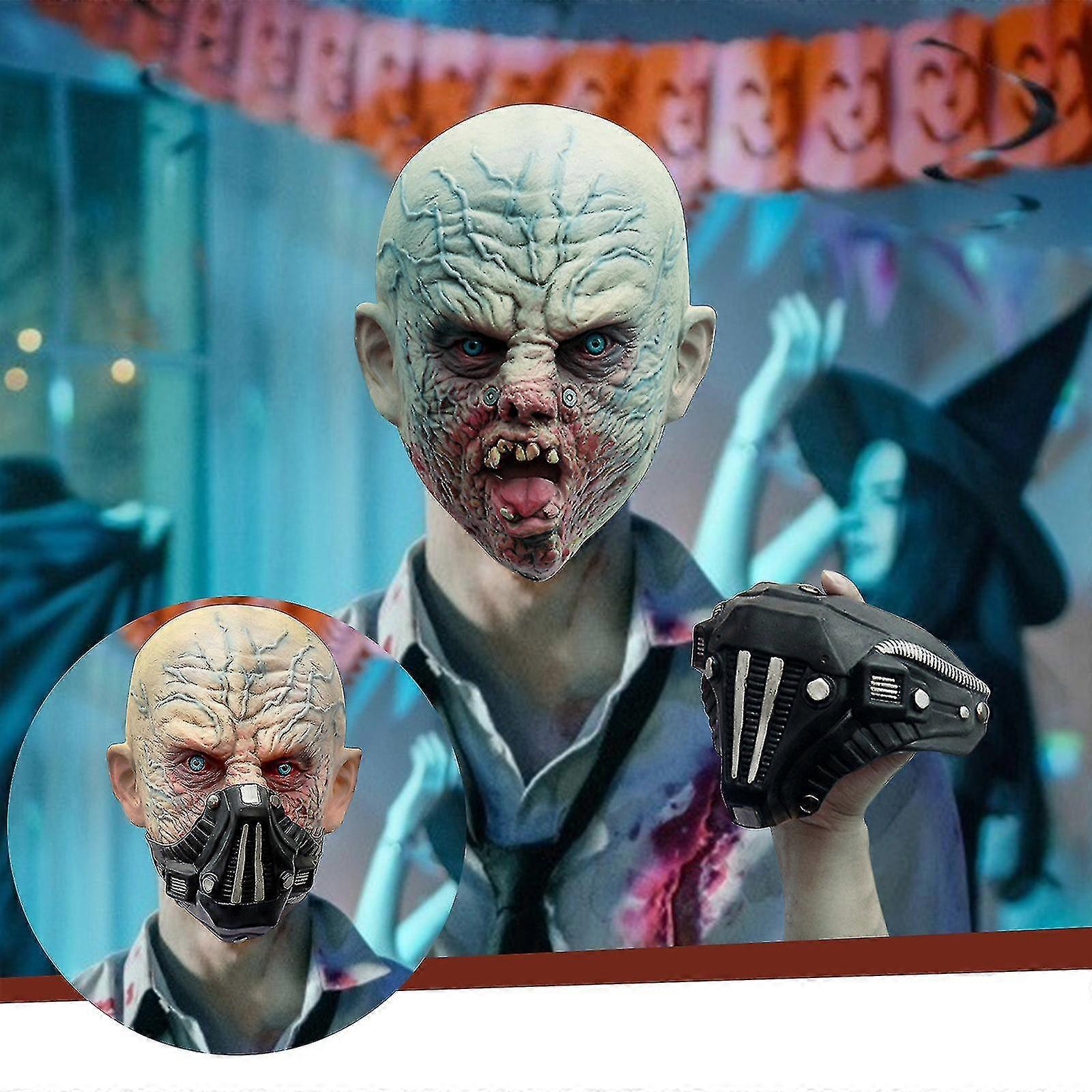 For Christmas Decorations Halloween Cosplay Mask Terror Face Change ...