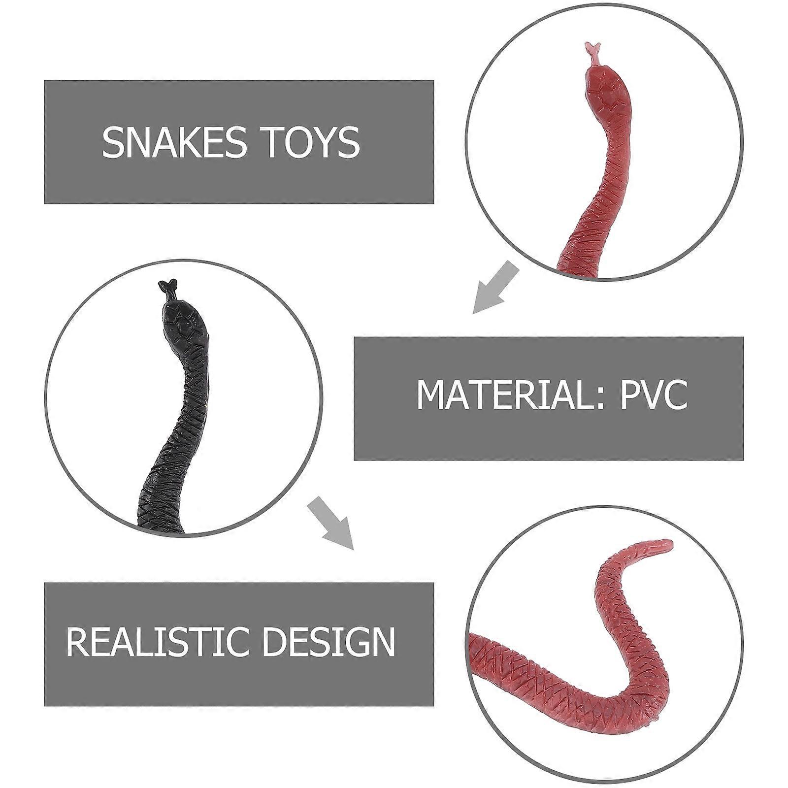 100pcs Fake Snakes Halloween Snakes Realistic Snake Toys Halloween ...