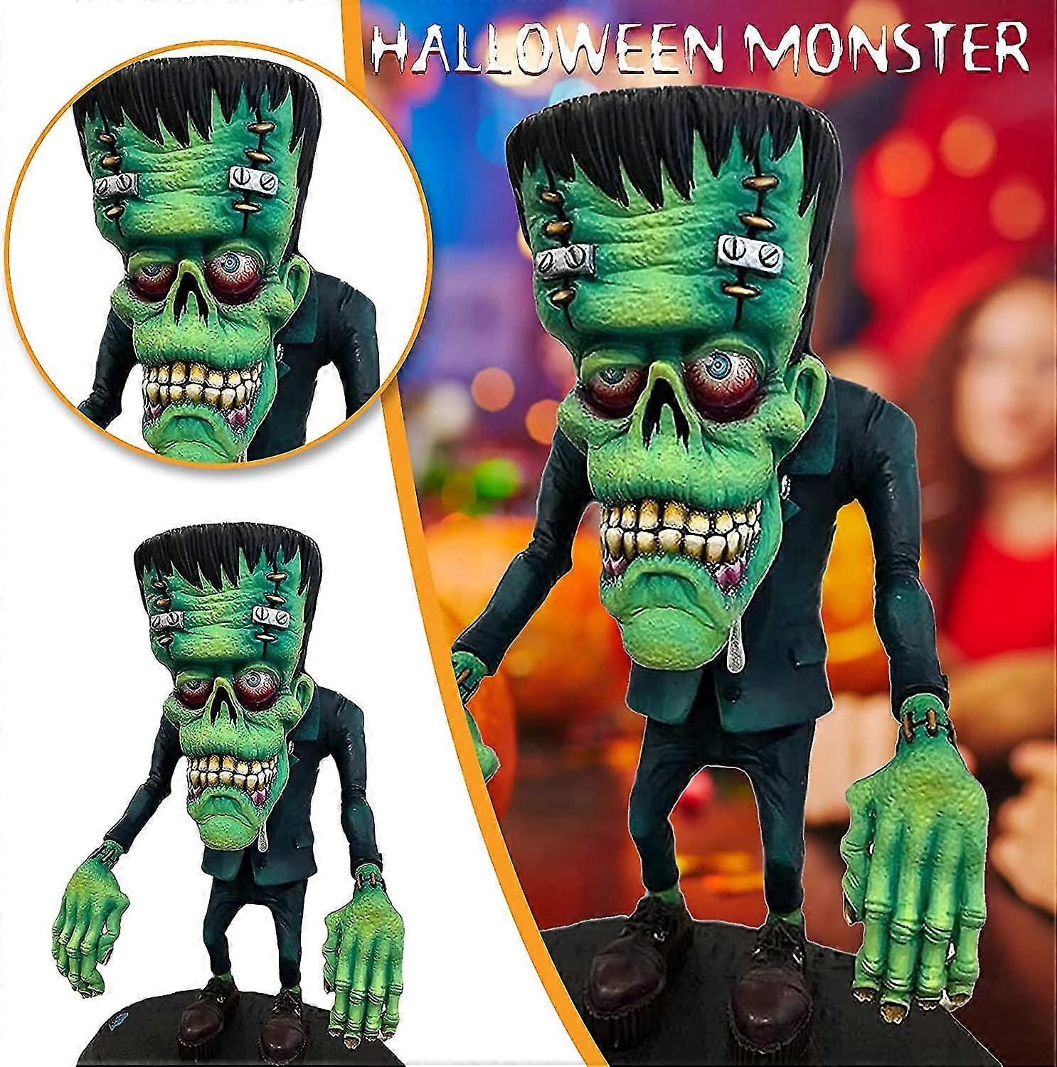 Halloween Big Mouth Monster Statue, Scary Monster Figurine Halloween ...