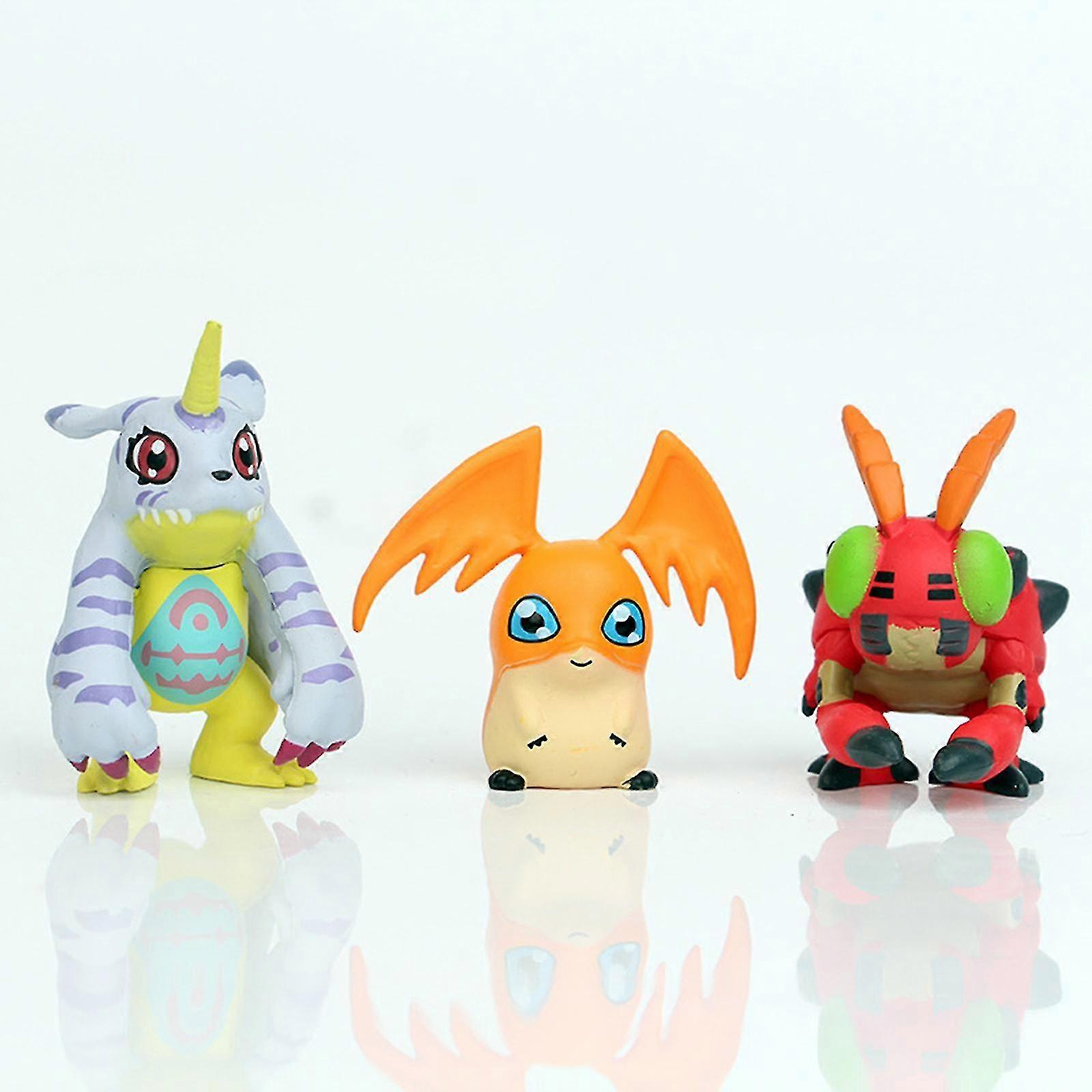 9 Pack Digital Monster Adventure Agumon Gabumon Mini Pvc Figures Set ...