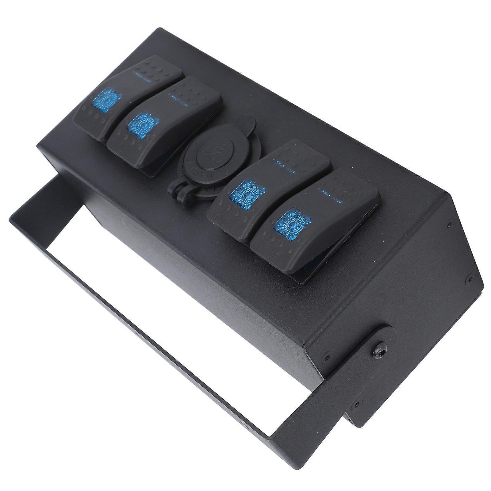 4 Gang Rocker Switch Box DC 12?24V ON Off Toggle Panel Box with ...