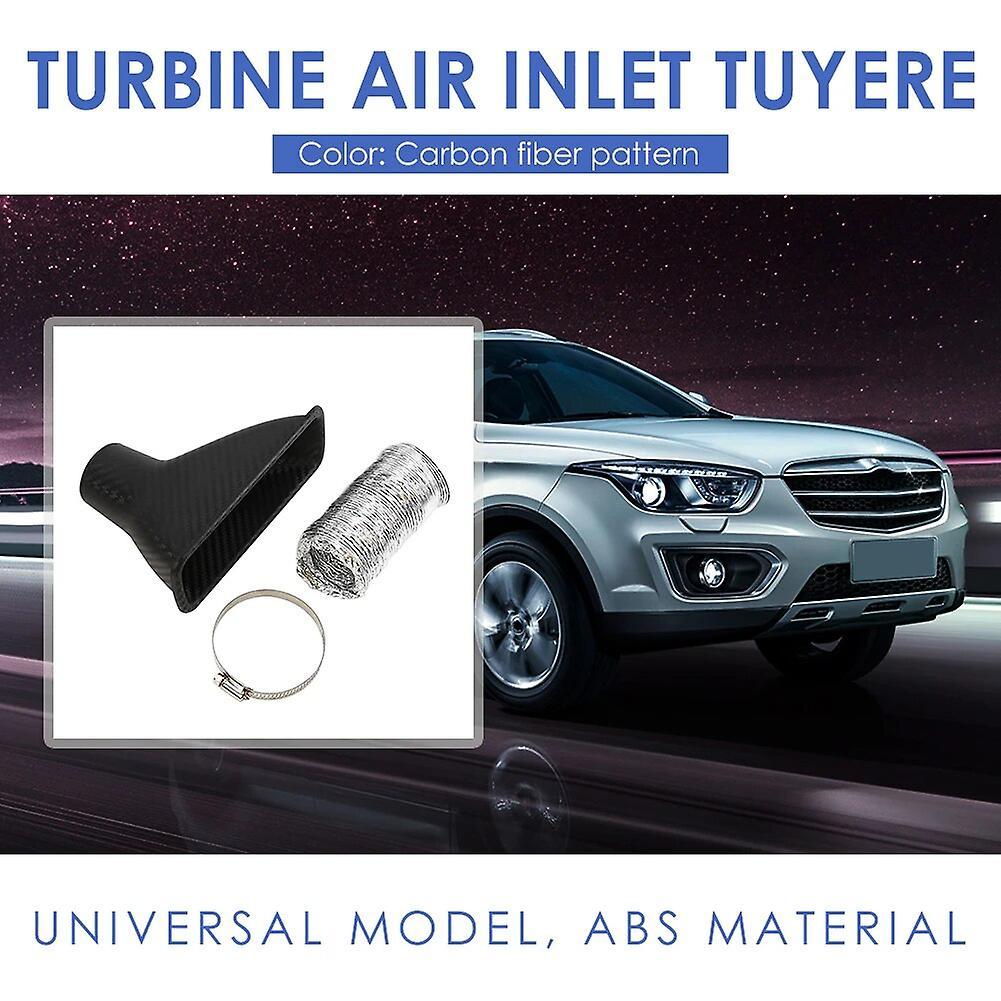 Carbon Fiber Look Car Front Bumper Turbo Air Intake Pipe Turbine Inlet ...