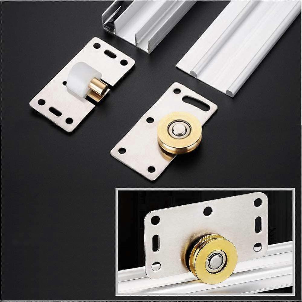 2 Pairs Sliding Door Roller Cupboard Sliding Pulley Door, Pulley ...