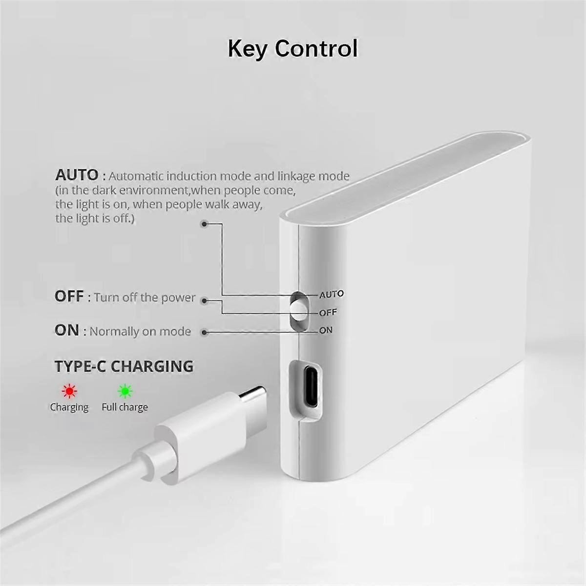 LED Intelligent Sensor Night Light USB Charging Motion Sensor Wall ...