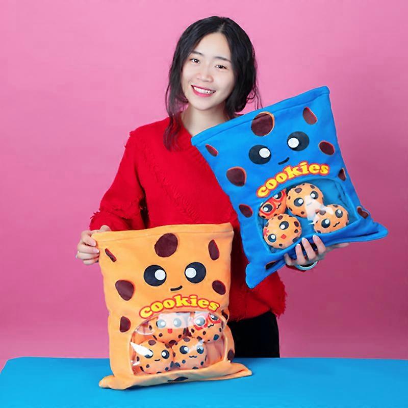 A Plushie Bag Pudding Toys Cookie Puff Balls Mini Newt Axolotl Animals ...