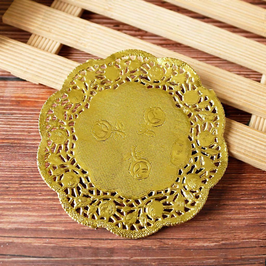 50Pcs/Set 3.5 Inch Hollow Floral Embossed Round Lace Paper Doilies ...