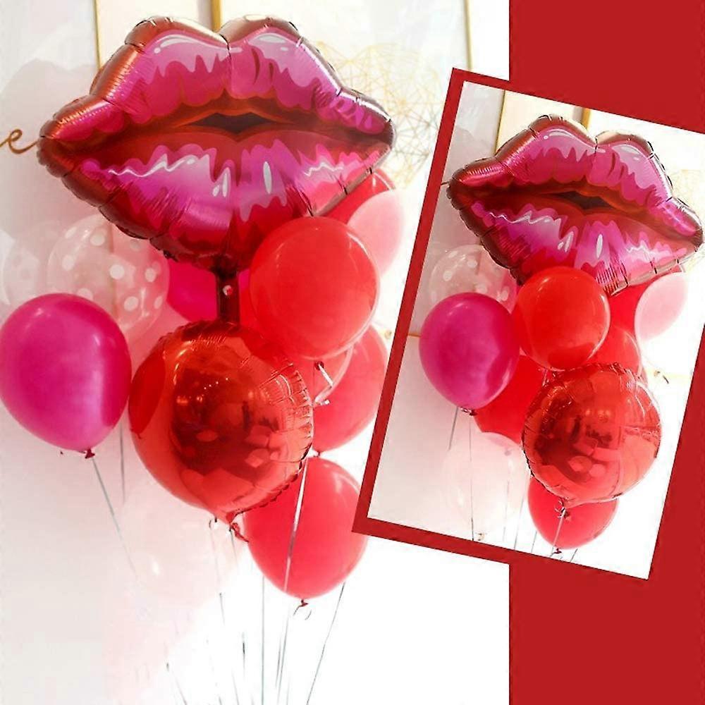Kiss Lips Foil Balloons Romantic Lips Shape Mylar Balloon for Valentine ...
