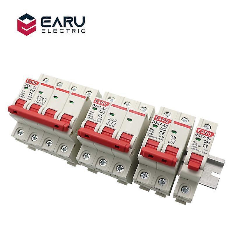 DZ47 400V 1-4P 3-125A C Type Mini Circuit Breaker MCB Short Overload ...