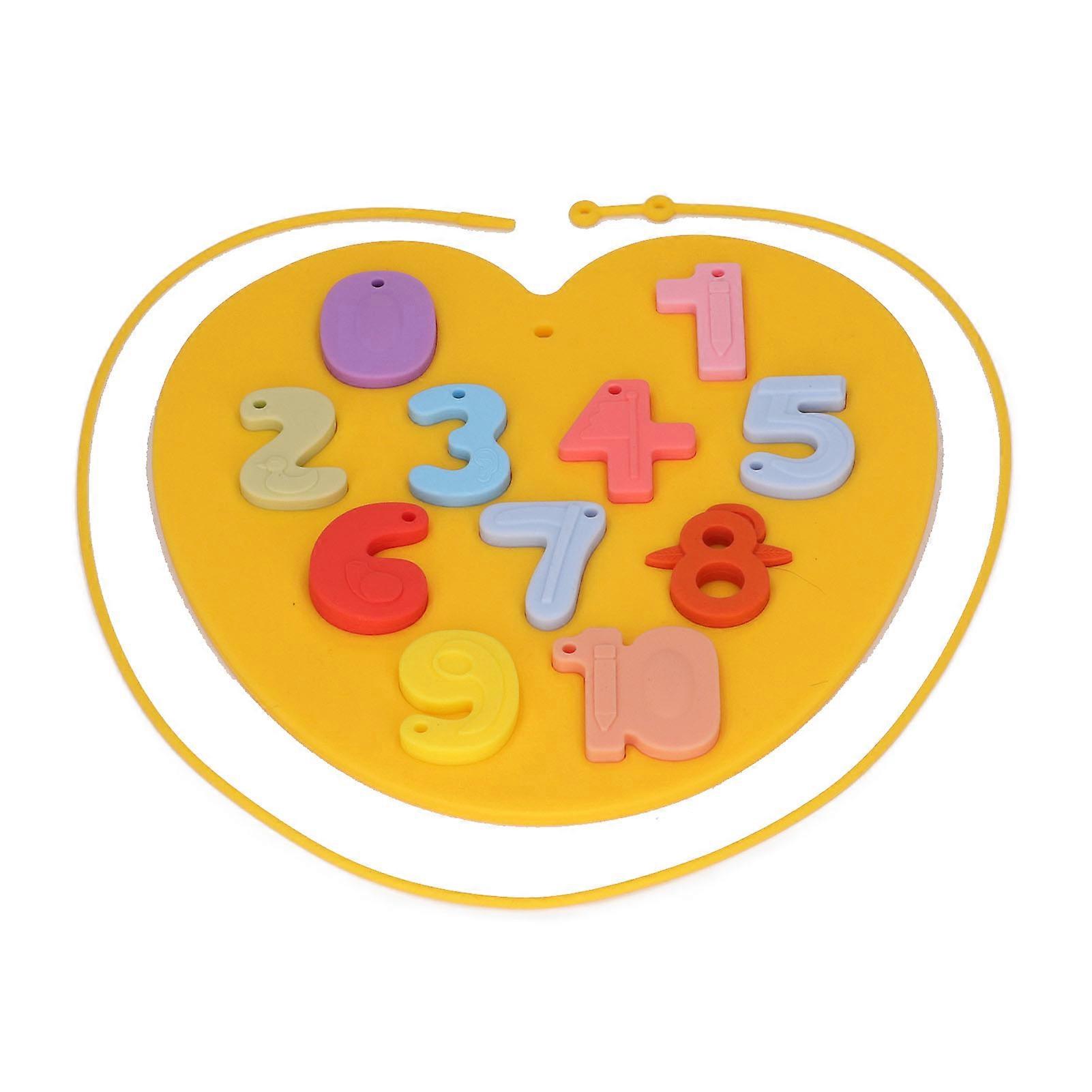 Kids Number Puzzle Board Silicone Educational Early Learning Improve ...