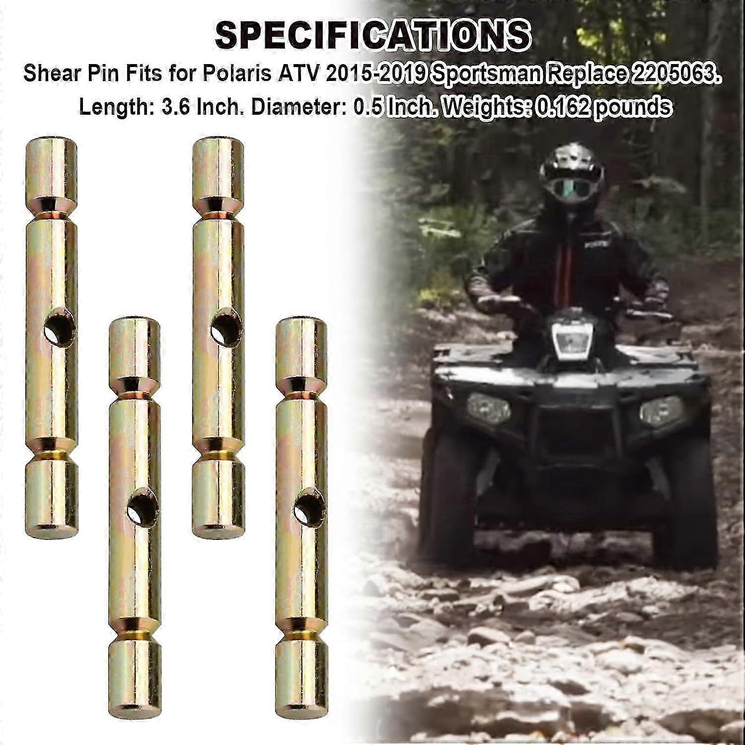 Glacierfits Snow Plow Pins (4-Pack) for Polaris ATV Plows | Fruugo UK