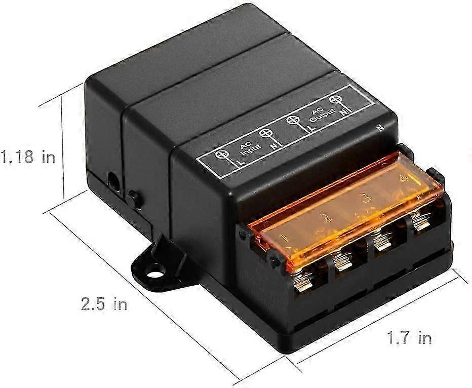 Wireless Relay Switch, 328FT 220V / 230V / 240V / 40A Relay Wireless RF ...