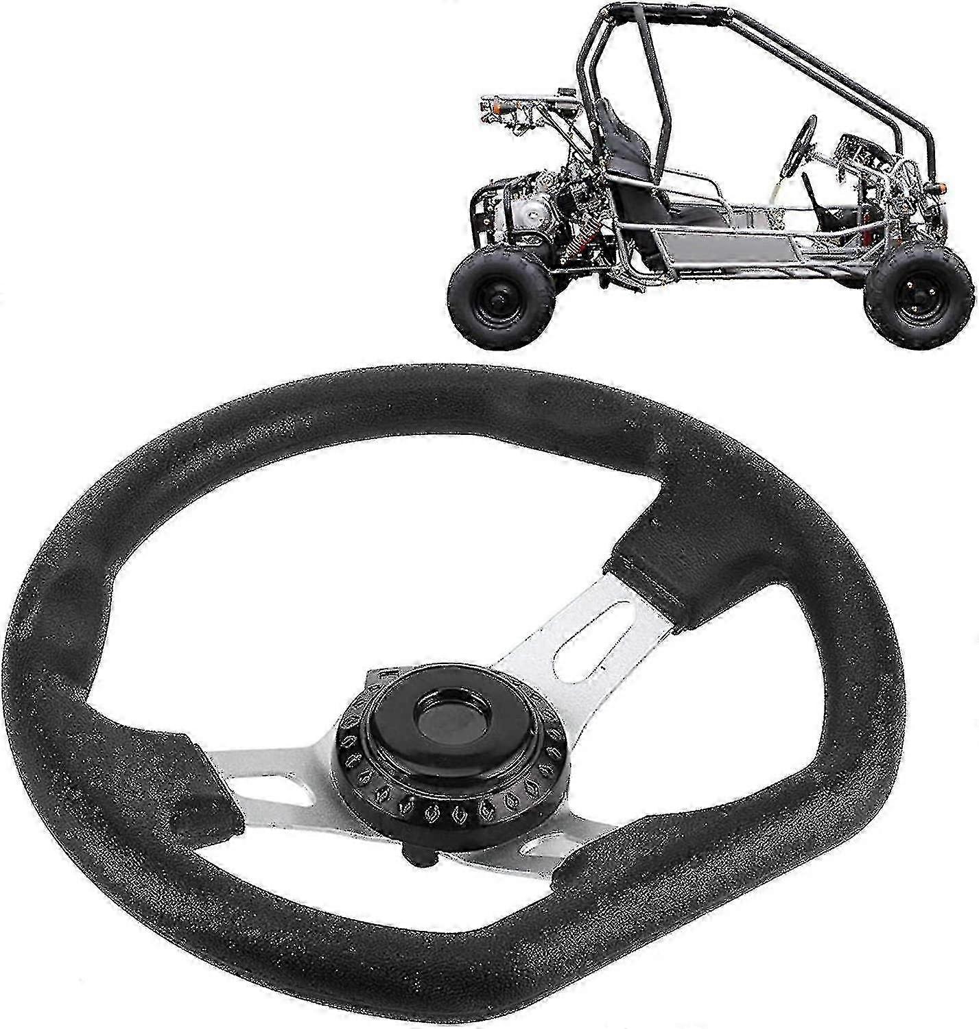 Huncv 270mm Go-kart Steering Wheel for Racing Trolley Buggy Accessory ...