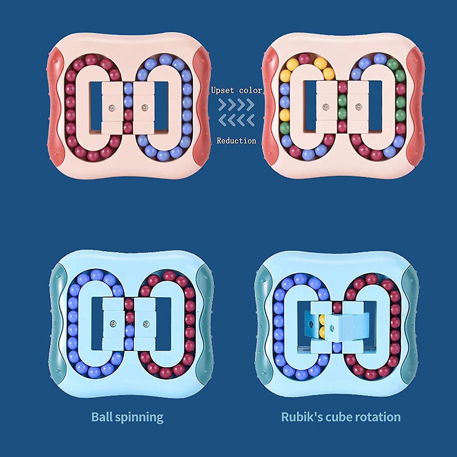 Rotating Magic Cube Fidget Spinner Toys for Kids Puzzle Educational ...