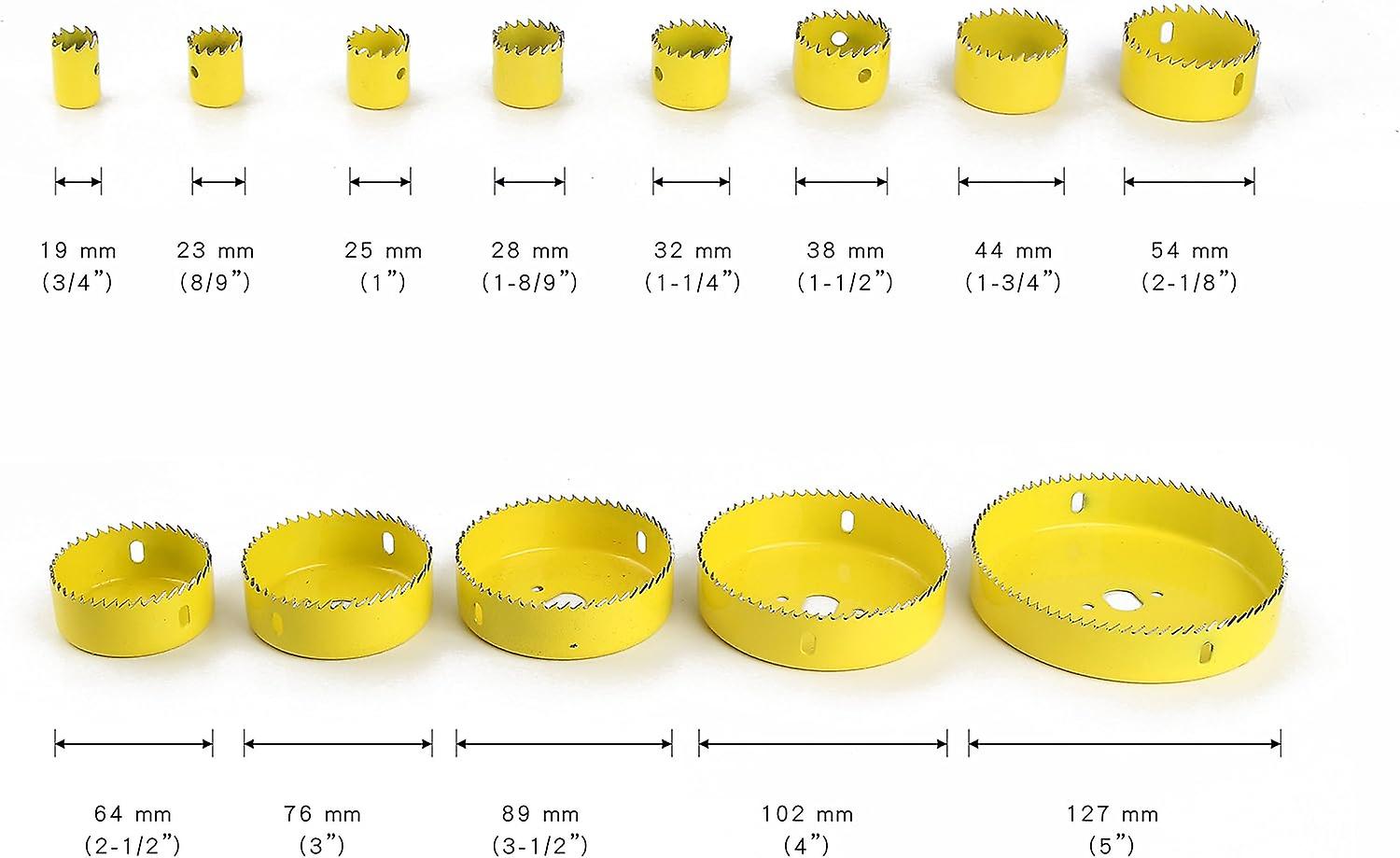 Betterlifefg-Hole Saw Box, Hole Saws 19~127mm Complete Kit In Box With ...