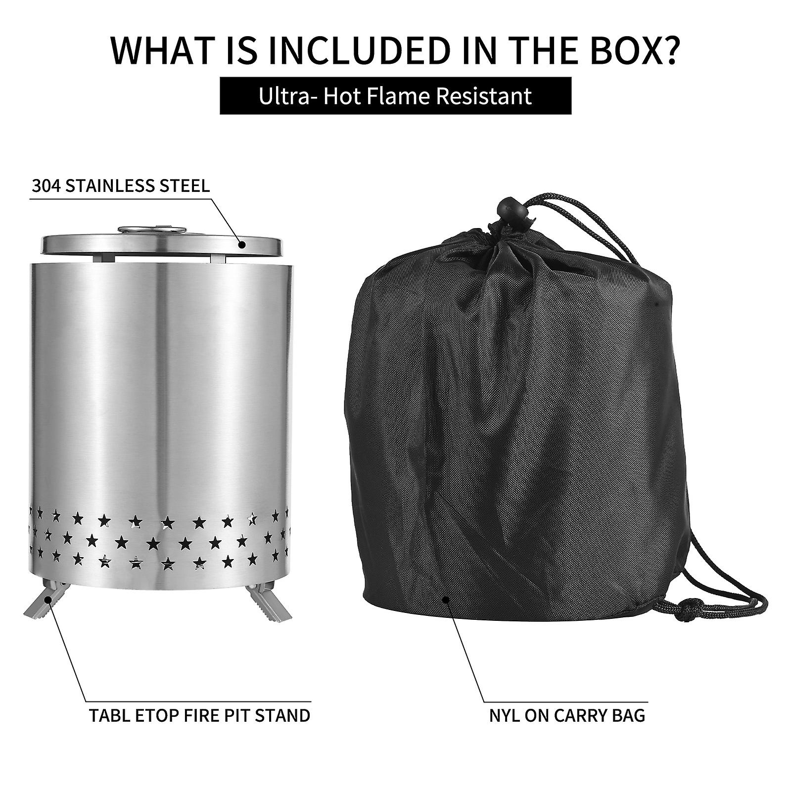 Tabletop Fire Pit With Stand/ Bonfire/low Smoke Outdoor | Fruugo UK